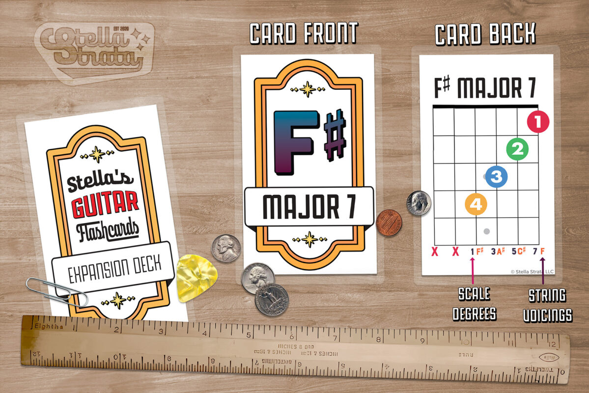 Guitar Chord Flash Cards – Expansion Deck (Printable) - Stella Strata LLC