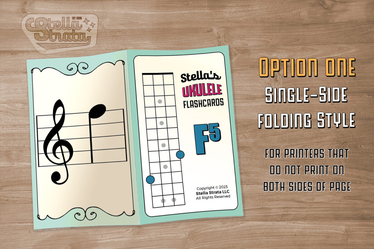 Ukulele Note Flash Cards (Printable) - Stella Strata LLC